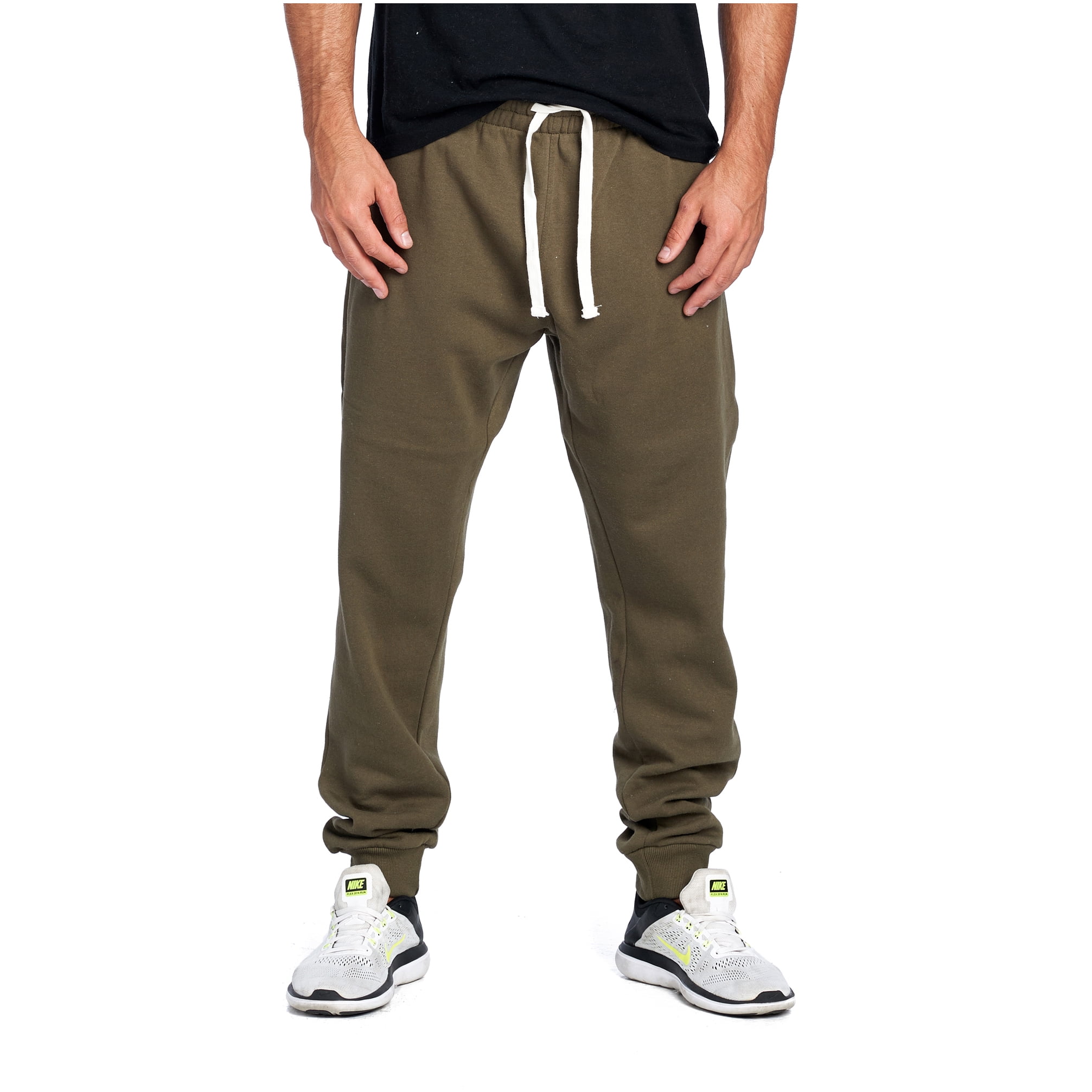 ProGo USA Men's Casual Joggers Sweatpants Basic Fleece Marled Jogger ...