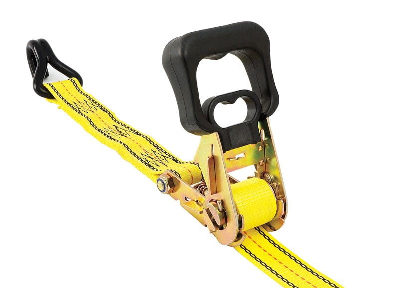 Pro Grip Polyester Ratchet Tie Down 16 ft. L 5000 Double J Hooks Yellow ...