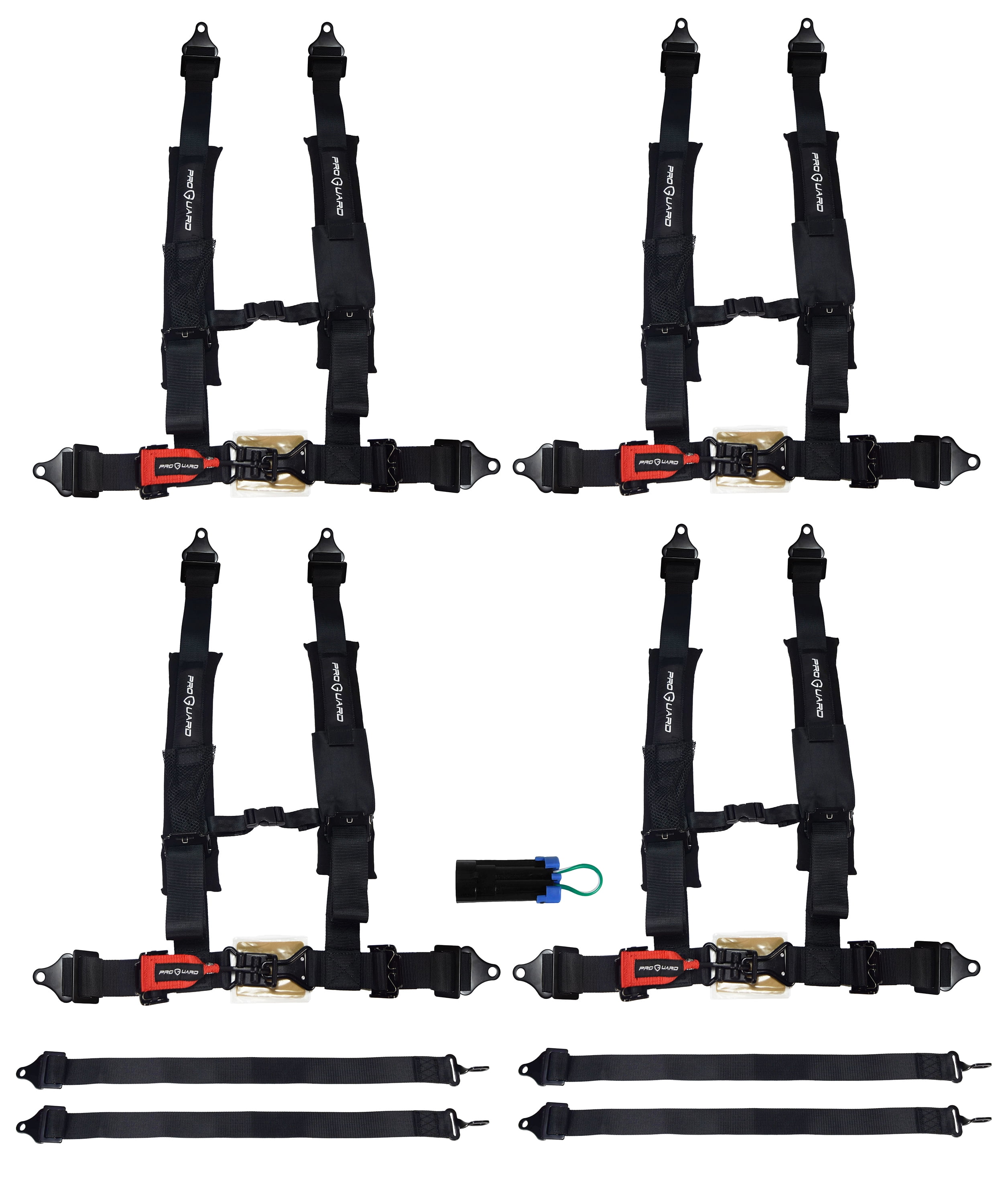 ProGuard Offroad Harnesses (4-Pack Black) w/ 2" Straps, 5 Points of ...