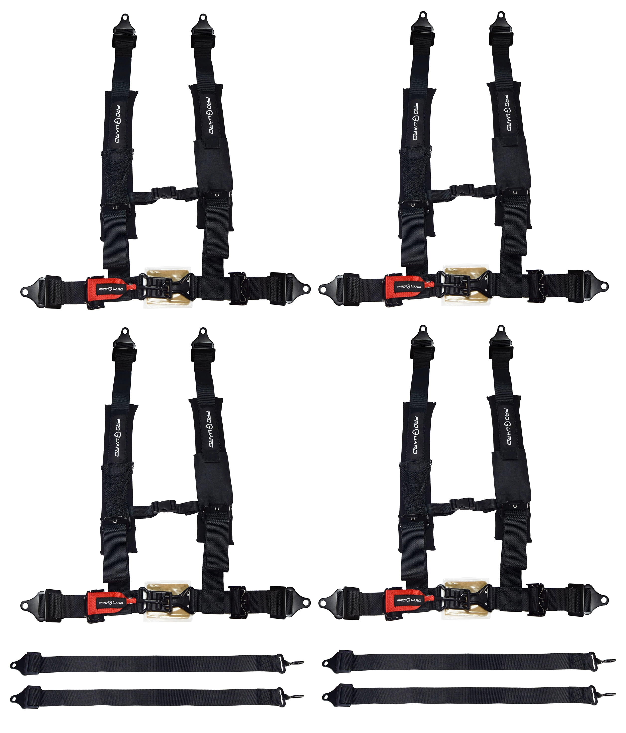 ProGuard Offroad Harnesses (4-Pack Black) with 2" Nylon Straps & 5 ...