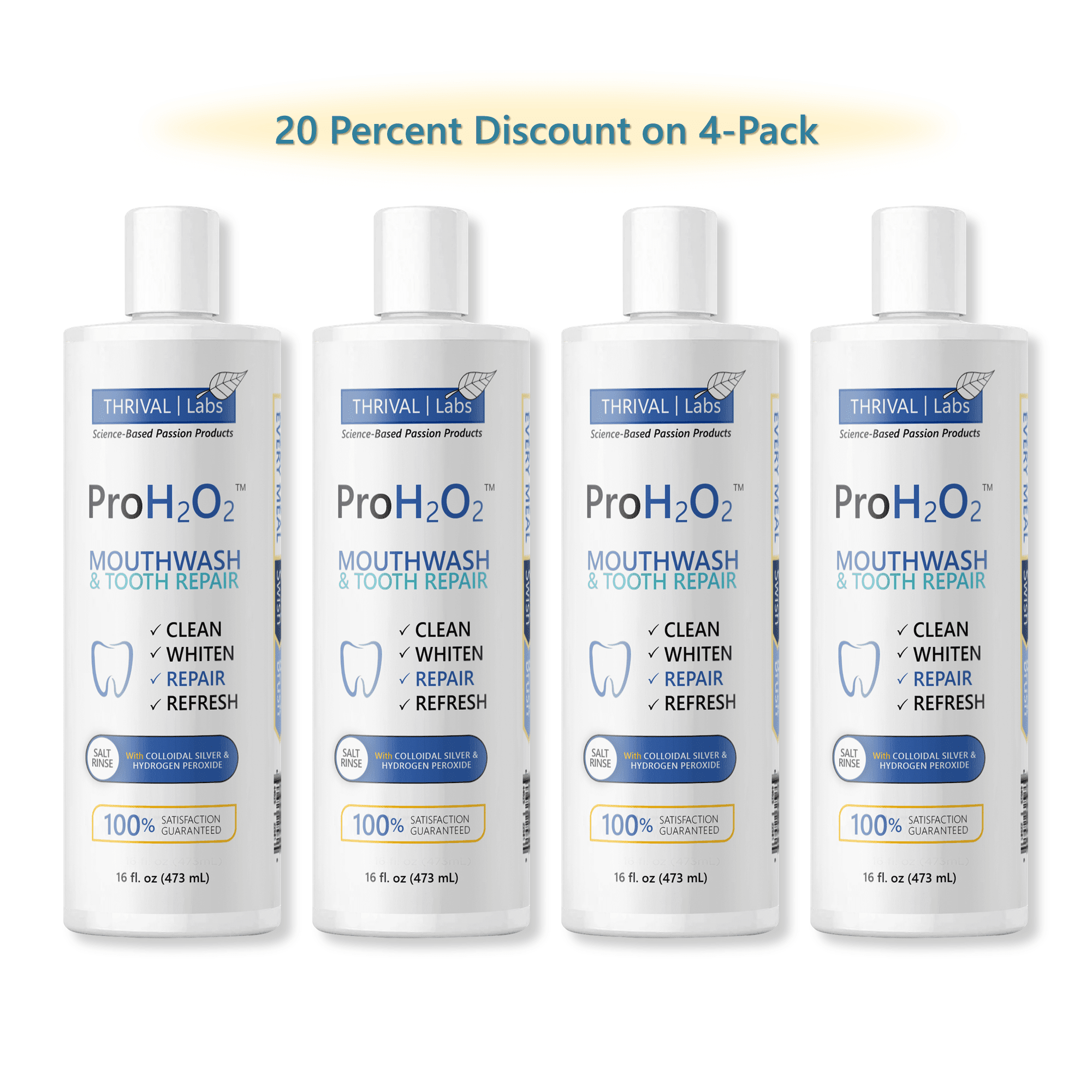 ProH2O2 Natural Mouthwash, Salt Swish, & Tooth Repair by Thrival Labs ...