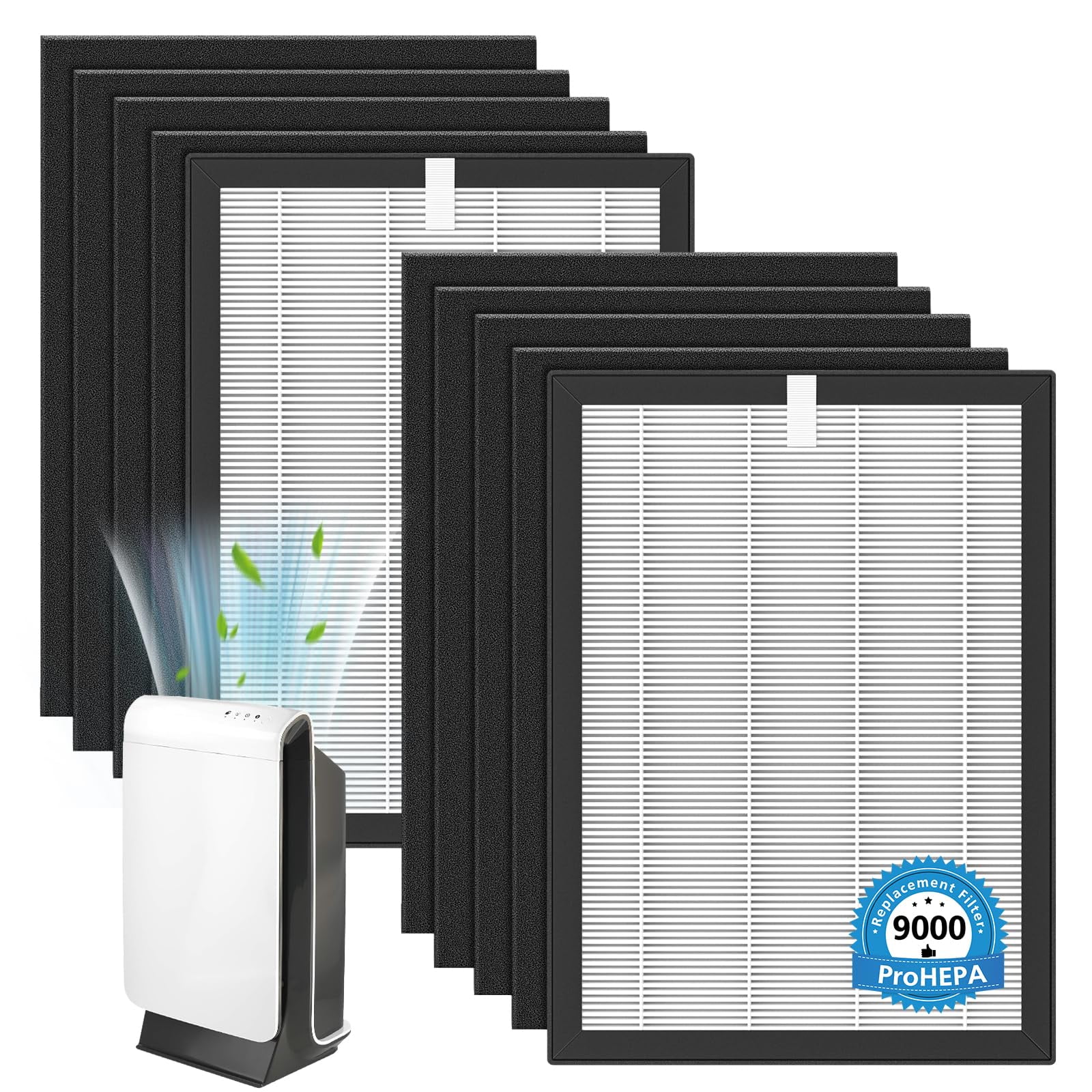 ProHEPA 9000 Replacement Filter for VEVA 9000 Air Purifiers, 2 Pack H13 ...