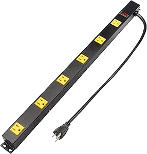ProHT 6 Outlet Power Strip (03200) with 3ft Power Cord, Metal Housing ...