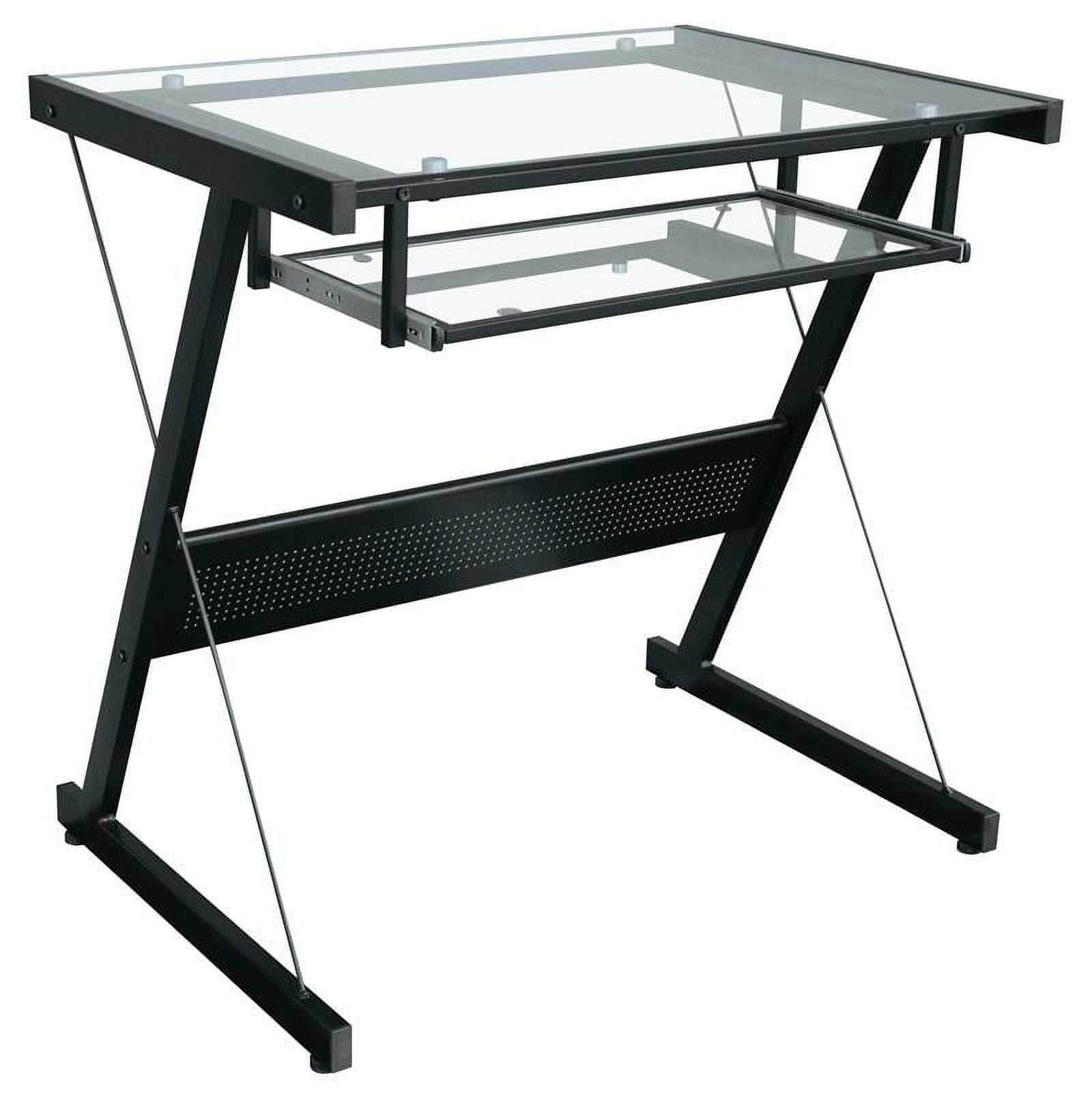 ProHT Black Glass Computer Desk - Sleek Design - Walmart.com