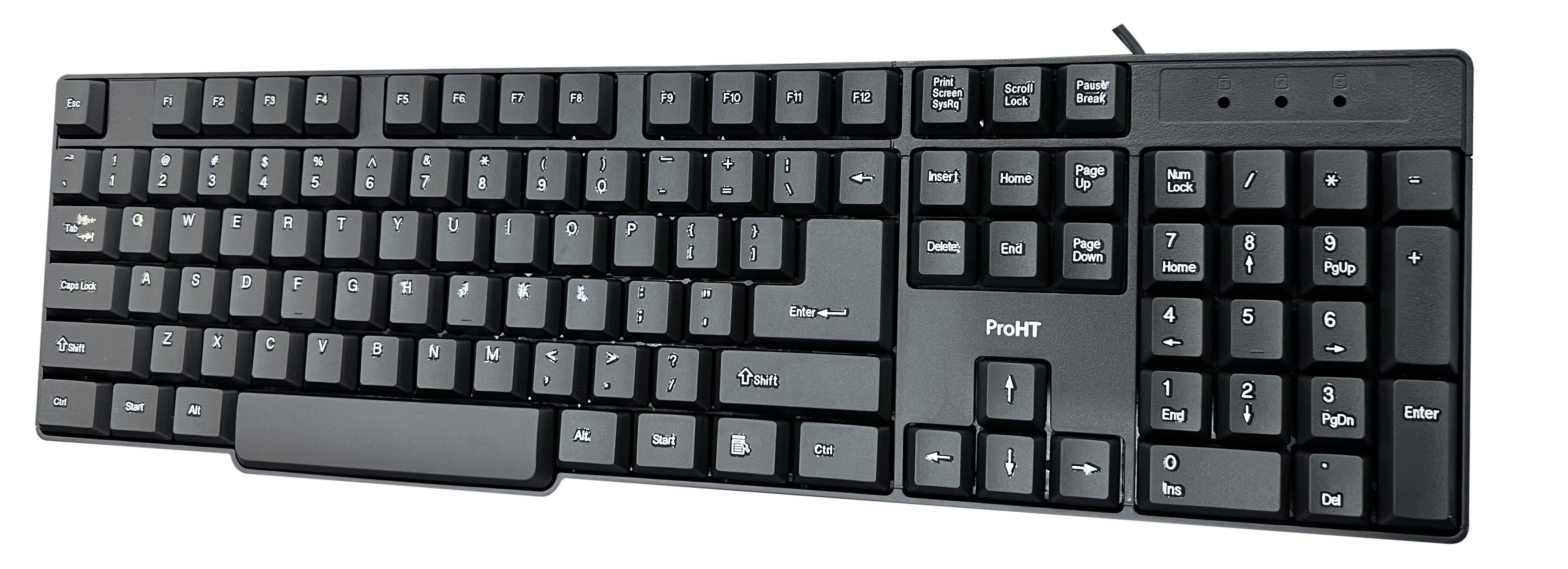 ProHT Foldable USB Wired Keyboard 109 Keys Silicone Soft Waterproof ...