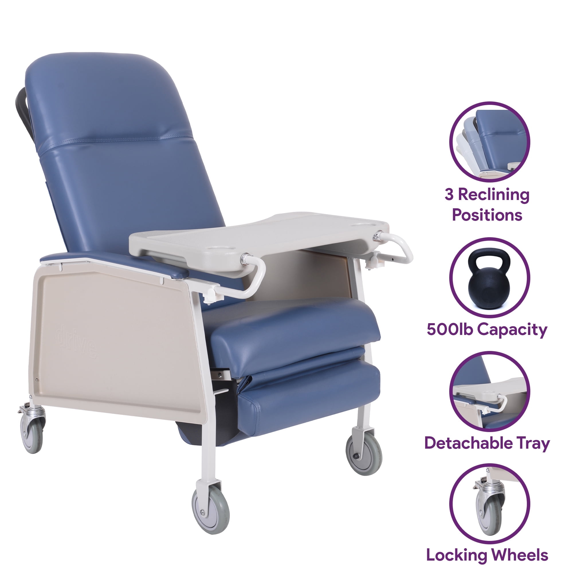 ProHeal 3 Position Bariatric Geri Chair - Medical Recliner for Elderly ...
