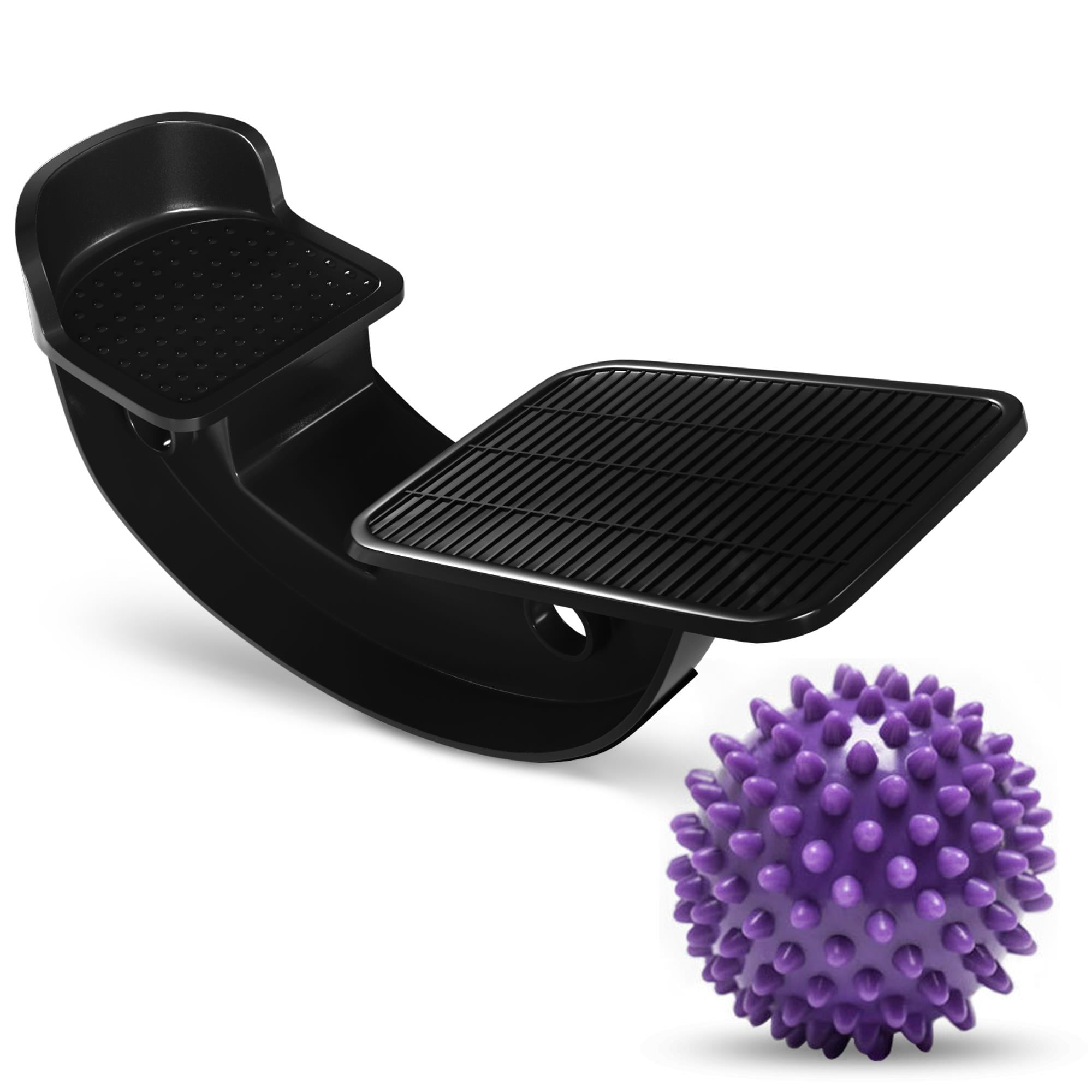 ProHeal Foot Rocker Calf Stretcher w/ Spiked Ball - Black/Purple - Size ...