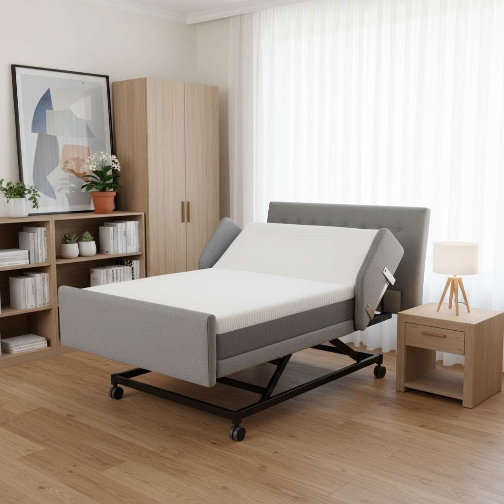 ProHeal Full Electric Hospital Bed, Home Style, Memory Foam Mattress ...