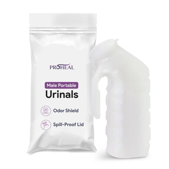 ProHeal Portable Male Urinals, Spill Proof Travel Pee Bottles, 32oz HSA ...