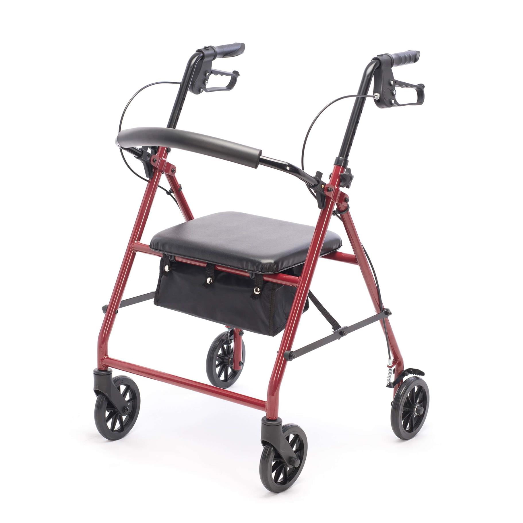 ProHeal Premium Foldable Lightweight Steel Rollator Walker with Seat ...