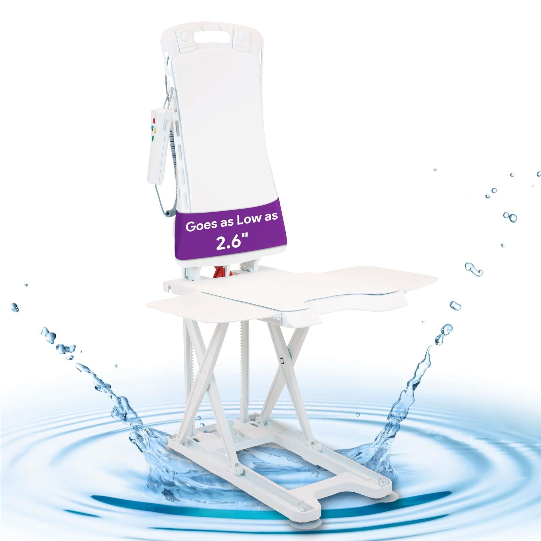 ProHeal Ultra Light and Low Bath Lift - 2.6" - 18.9" Adjustable Height ...