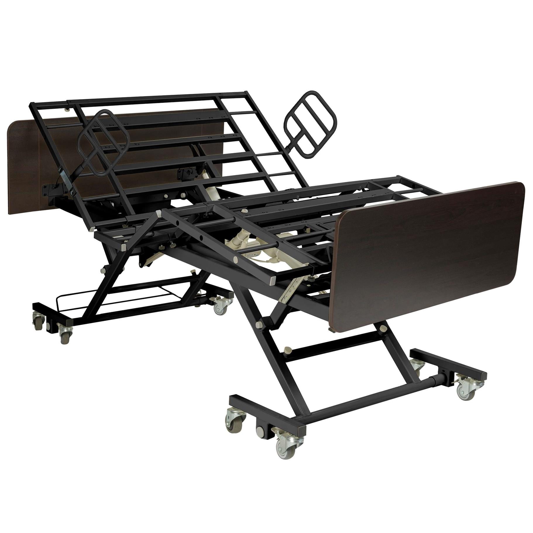 ProHeal Ultra Low Bariatric Full Electric Hospital Bed for Home Use, Expandable, Qbars, 9-21 ...