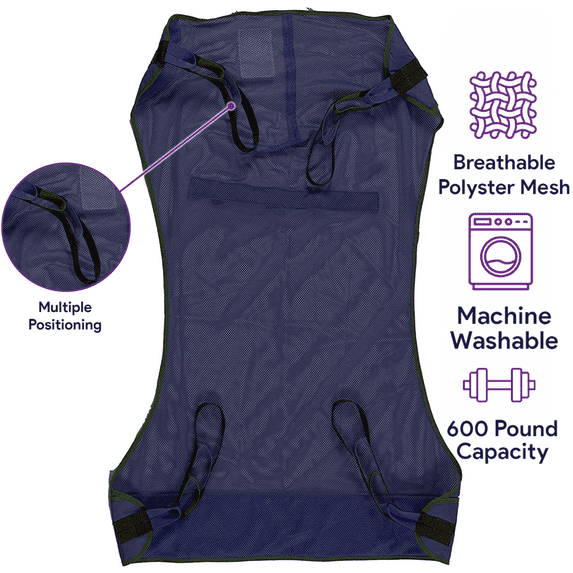 ProHeal Universal Full Body Mesh Patient Lift Sling (M) 53" x 40" HSA ...