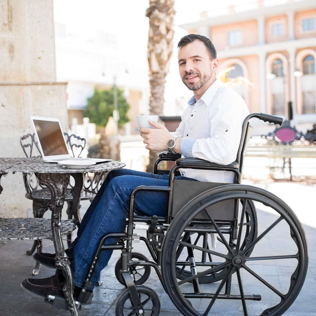 ProHeal Wheelchair with Flip Back Desk Arms, Elevating Leg Rests, 18 ...