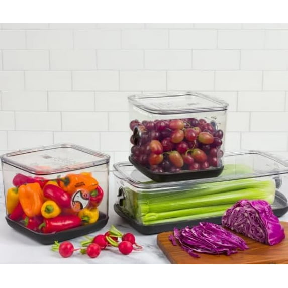 ProKeeper+ Produce Storage Set, Air-Flow Vent System, Stackable Modular ...