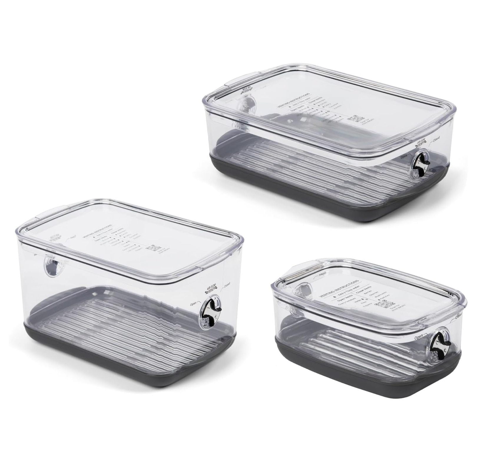 ProKeeper+ Produce Containers - Progressive Stackable Food Storage with ...