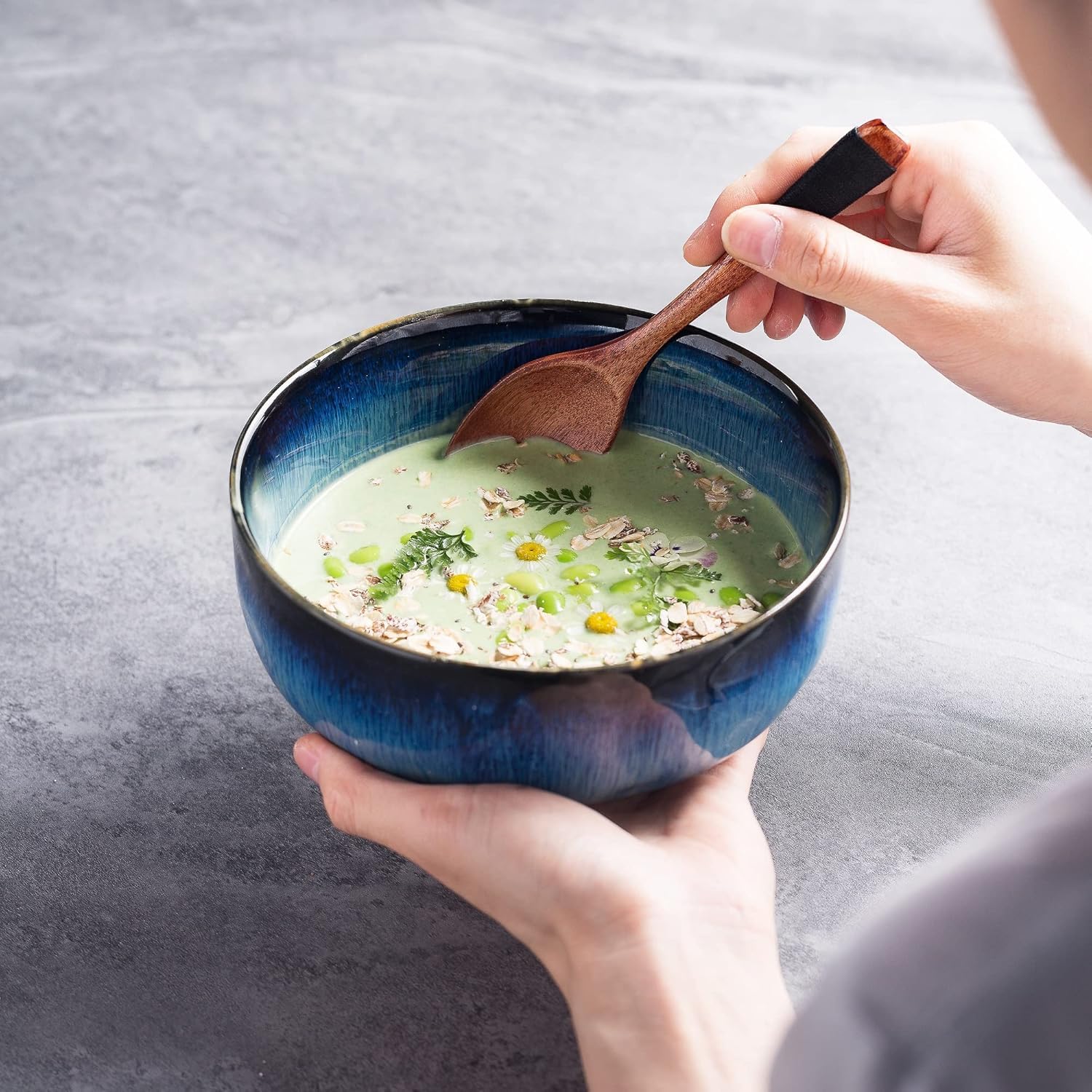 ProKitchen Ceramic Reactive Glaze Rice Bowl 1 Pieces Mixing Bowl for ...