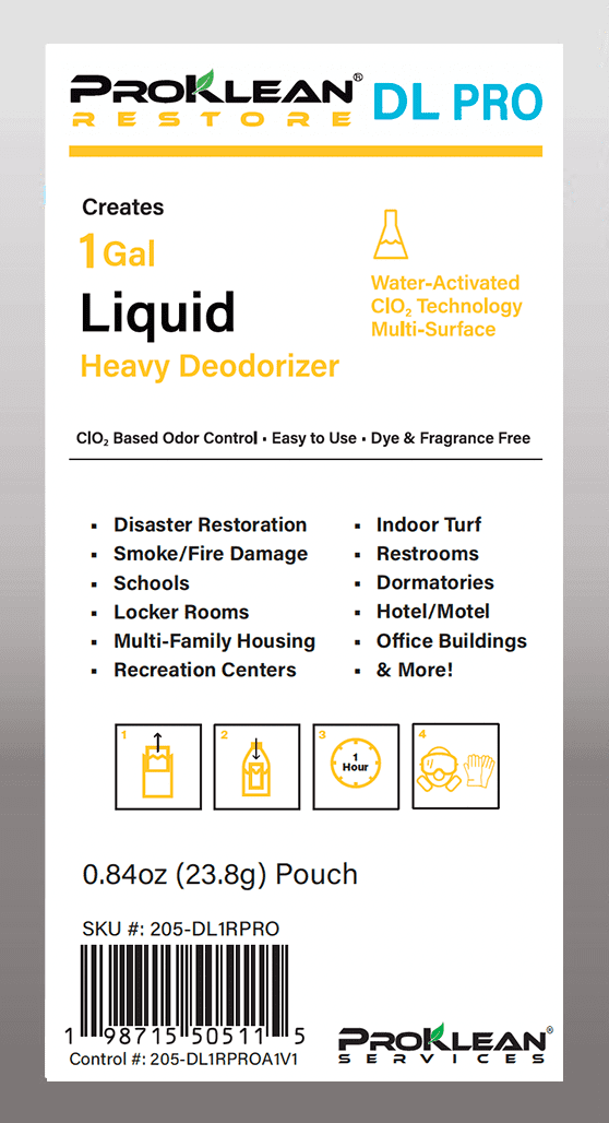 ProKlean Restore DL PRO - 1 Gallon Heavy Deodorizing Liquid Pouches ...