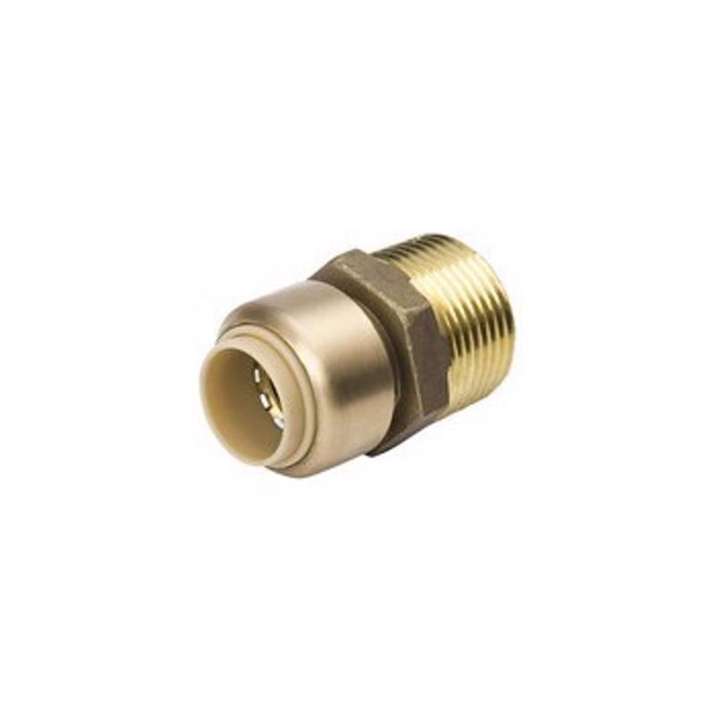 ProLine 1/2 In. PF x 3/4 In. MIP Brass Push Fit Male Adapter 6630-134 ...