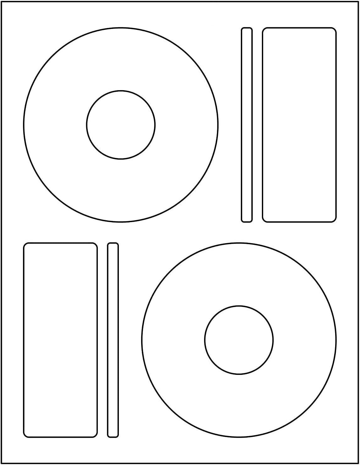 ProLine 1000 Memorex Compatible CD/DVD Labels. Large Center Style. 1000 ...