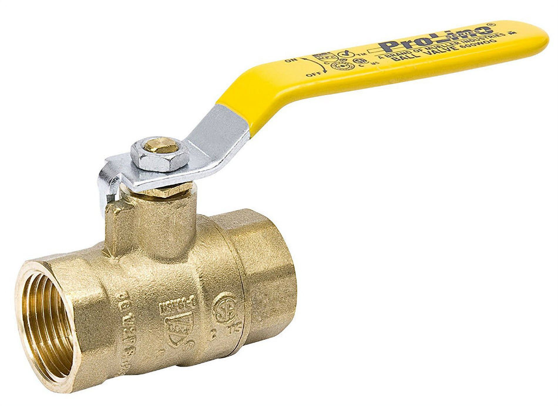 ProLine 107-816NL Forged Brass Full Port Ball Valve, 1-1/4" IPS, Each ...
