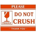 ProLine® 2" x 3" Fragile DO NOT CRUSH Handle With Care Stickers Glossy ...
