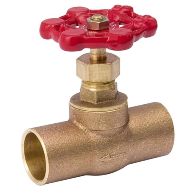 Mueller 105-504NL Stop Valve, 3/4", Brass - Walmart.com