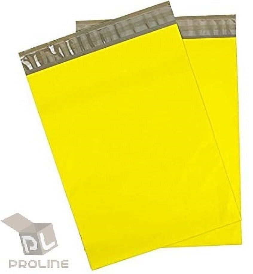 ProLine® 7.5" x 10.5" Yellow Poly Mailers Shipping Envelopes Couture ...