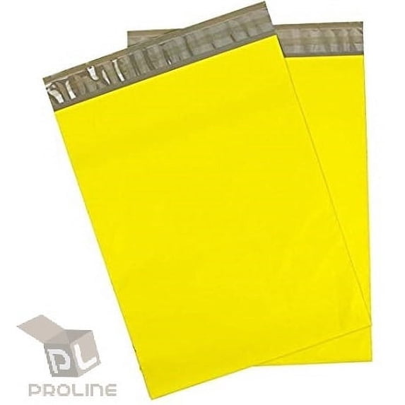ProLine® 7.5" x 10.5" Yellow Poly Mailers Shipping Envelopes Couture ...