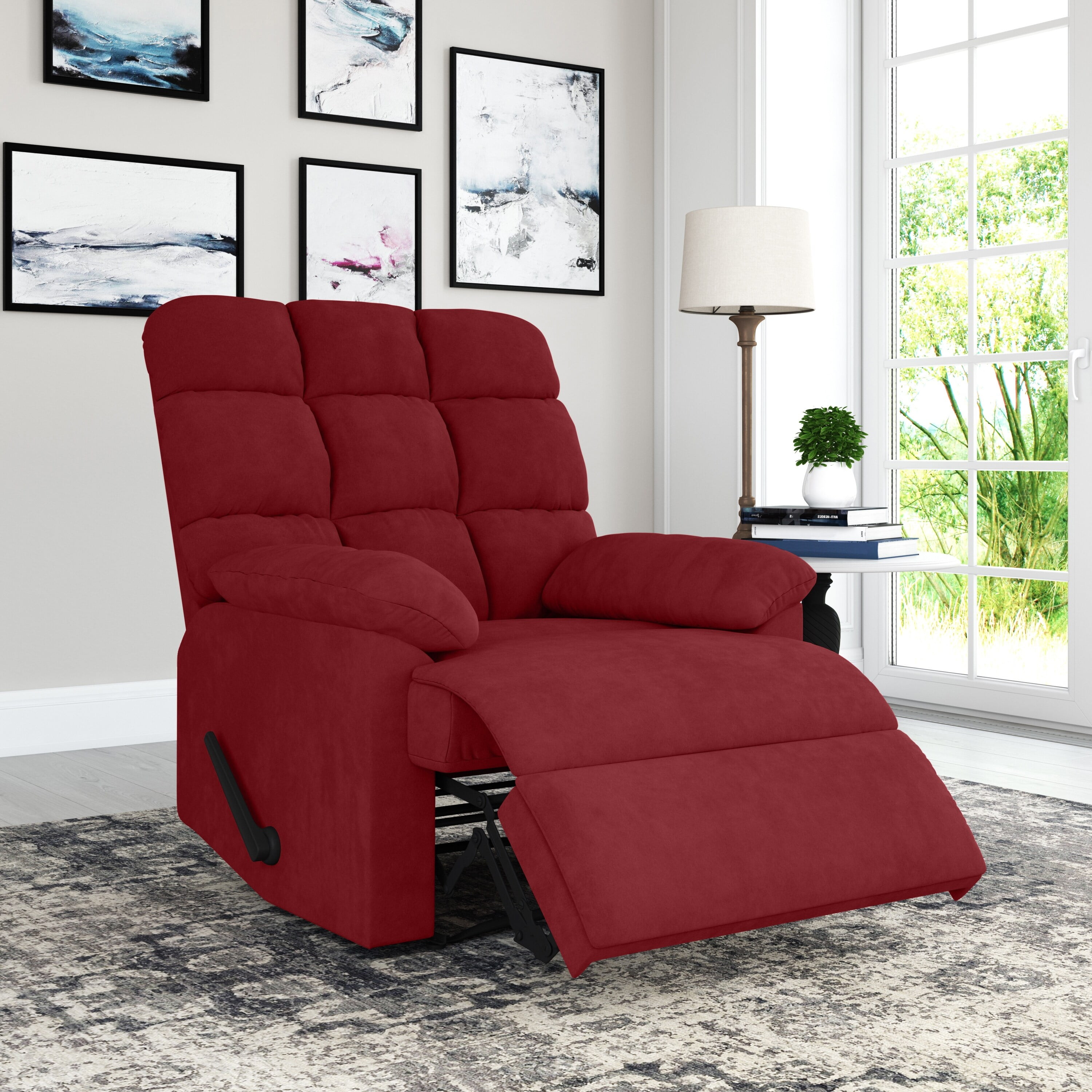 ProLounger Wall Hugger Recliner Crimson Red - Walmart.com