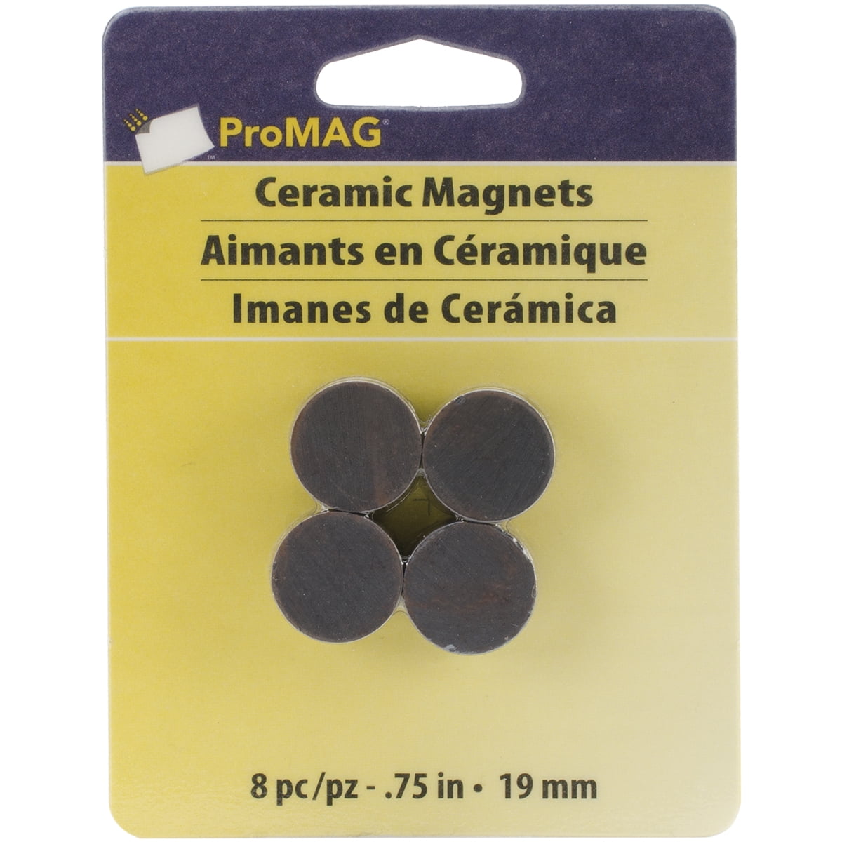 ProMag Round Ceramic Magnets 8/Pkg-.75" - Walmart.com