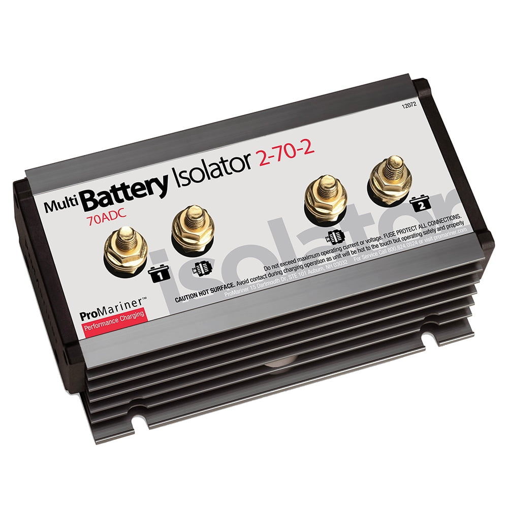 ProMariner Battery Isolator - 2 Alternator - 2 Battery - 70 AMP [12072 ...