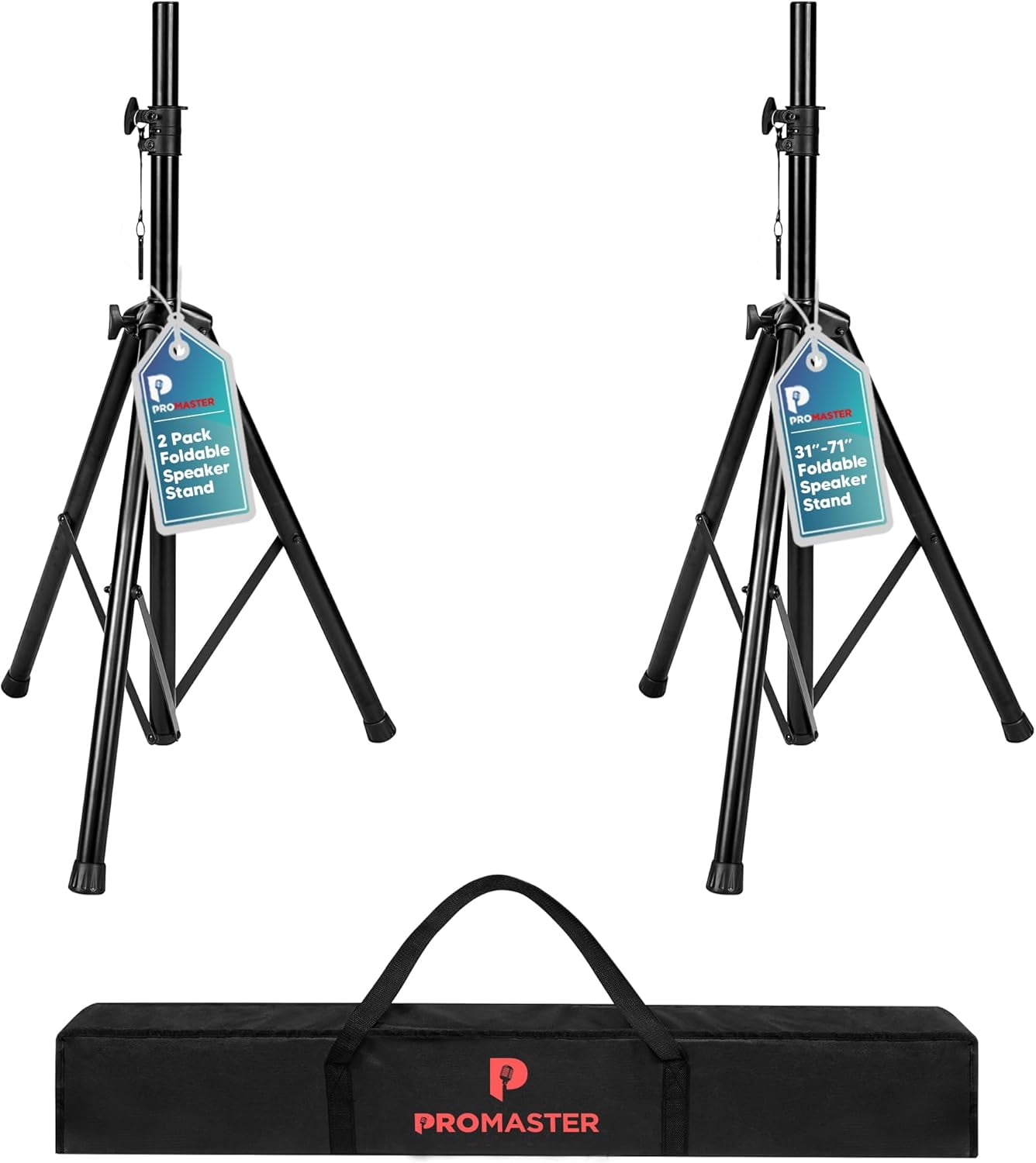 ProMaster Duty Tripod Speaker Stands - 132 LBS Load Capacity - Walmart.com