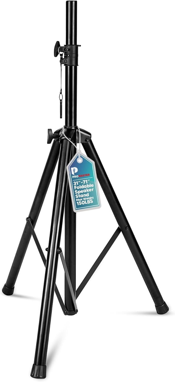 ProMaster Tripod Speaker Stand - Universal and Telescopic Adjustable ...