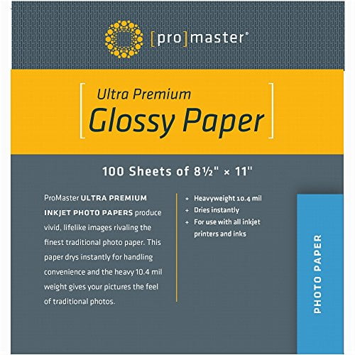 ProMaster Ultra Premium Glossy Paper - 8 1/2"x11" - 100 Sheets, (Model ...