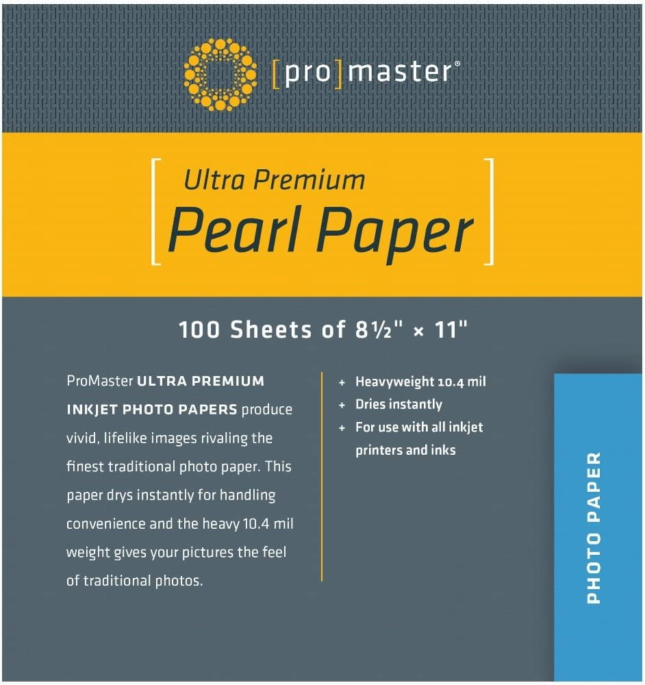 ProMaster Ultra Premium Pearl Paper - 8 1/2"x11" - 100 Sheets, (Model ...