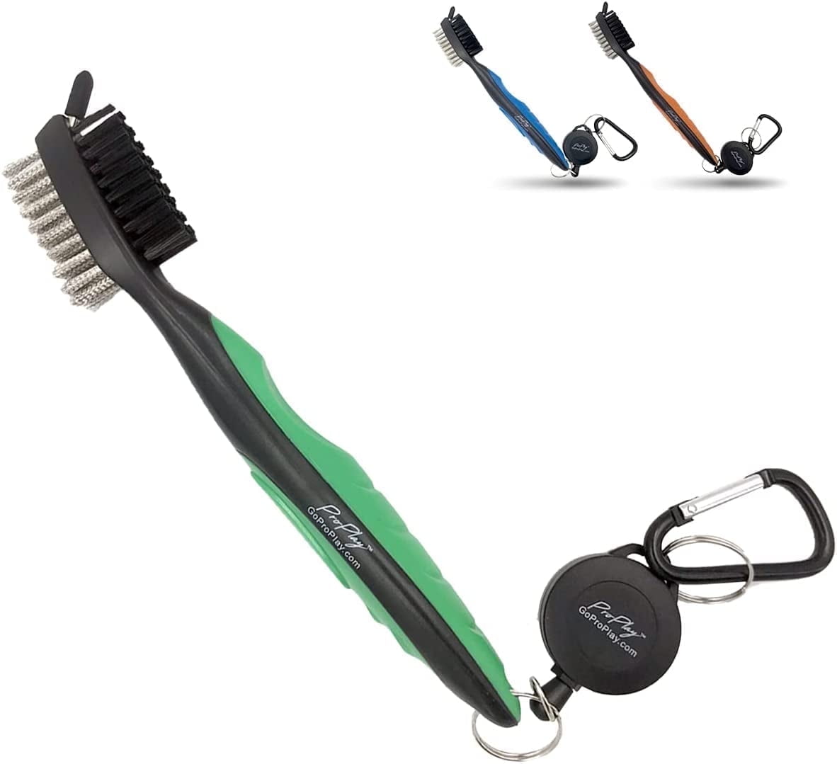 ProPlay Golf Brush Tool, Golf Club Cleaning Kit, Dual Bristles, Zipline ...