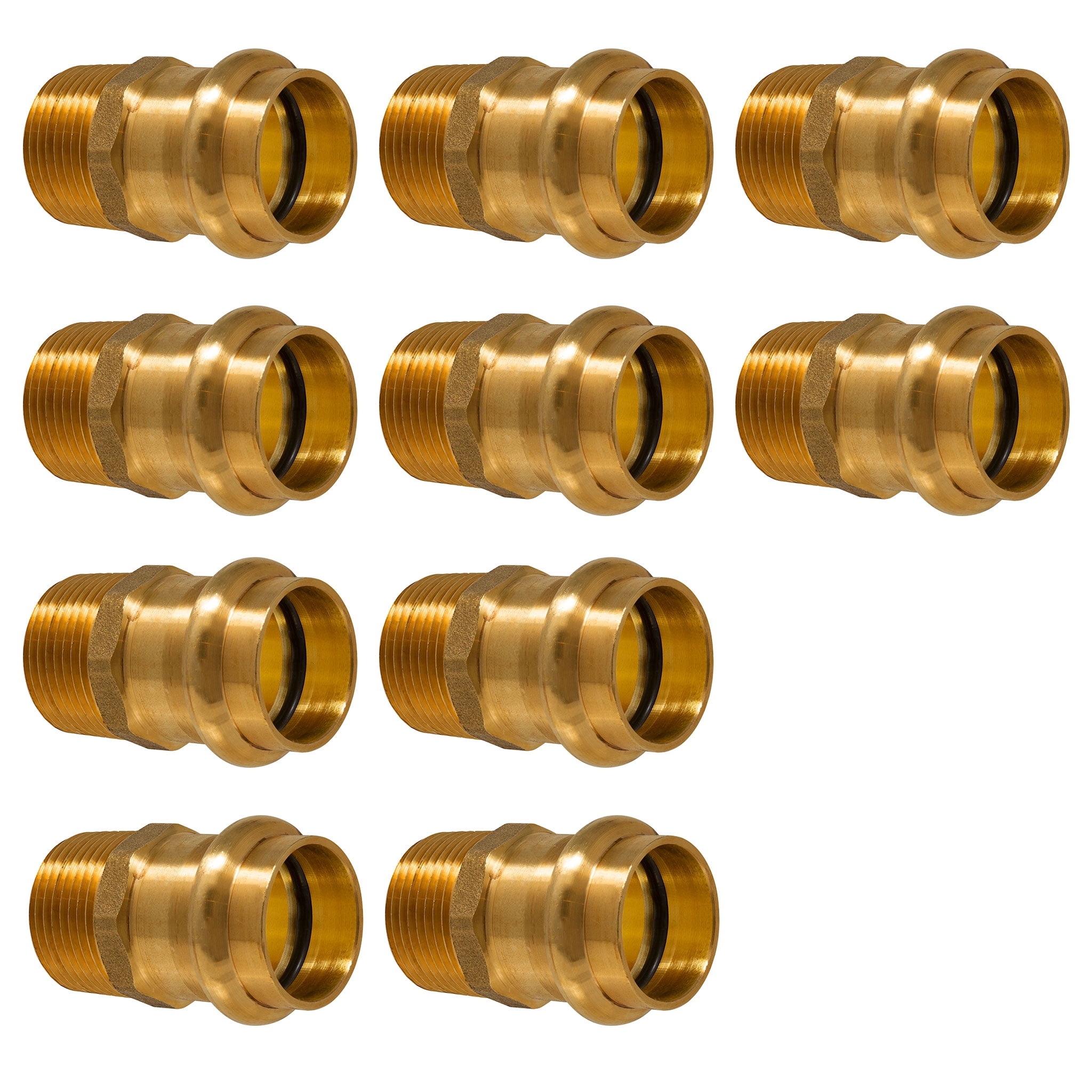 Press Brass Plumbing 3/4" MPT x P Copper Pipe Press Fitting Male ...