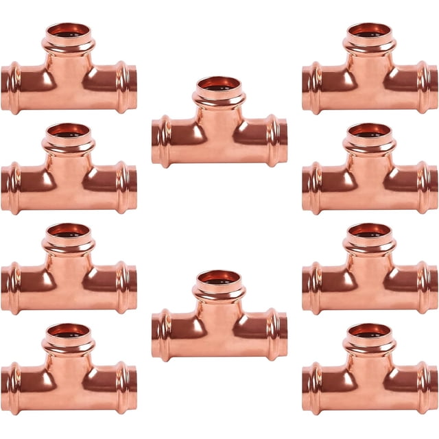 ProPress Fitting Copper Press Tee 1/2" Zero Lead Pro Press Copper ...