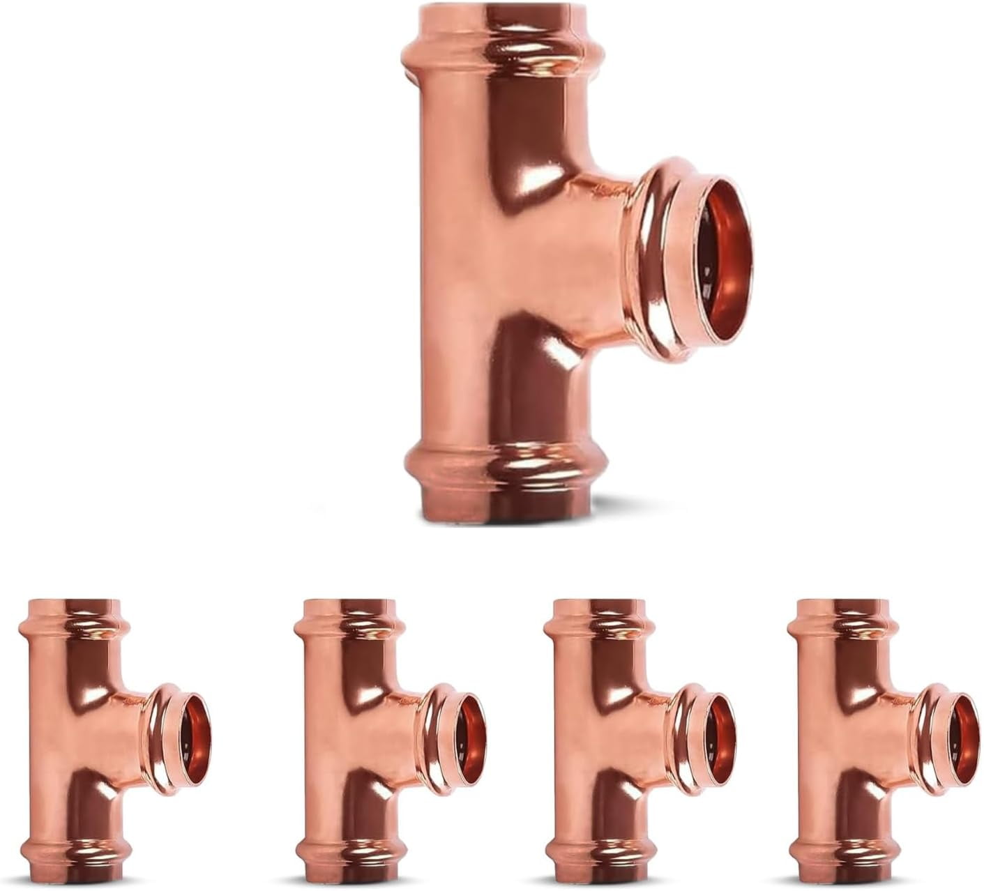 ProPress Fitting Copper Press Tee 1/2" Zero Lead Pro Press Copper ...