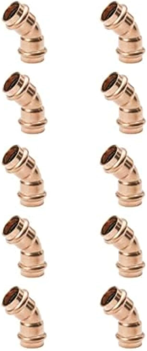 ProPress Fitting Plumbing Zero Lead Copper 45-Degree Elbow Pressure ...
