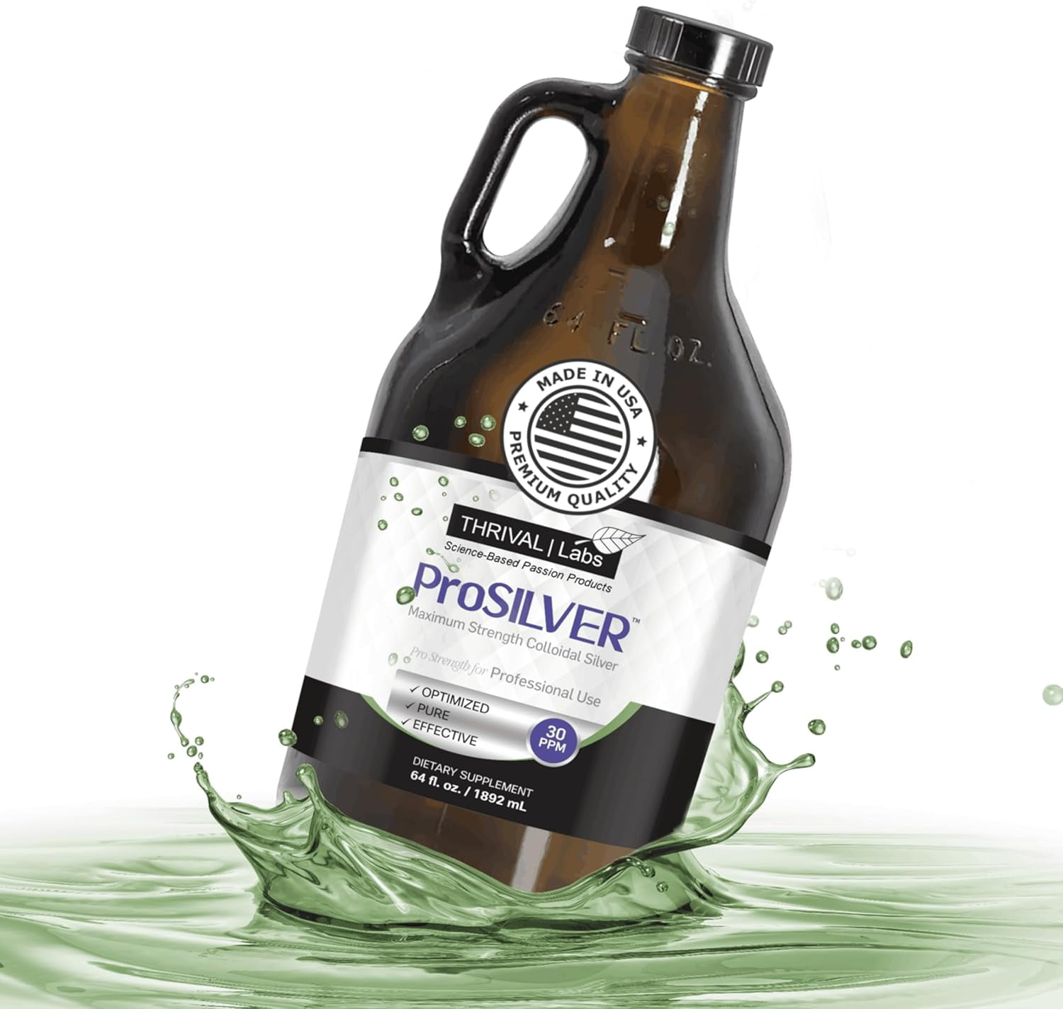 ProSILVER Black Label Pro-Strength Colloidal Silver for Immune Support ...