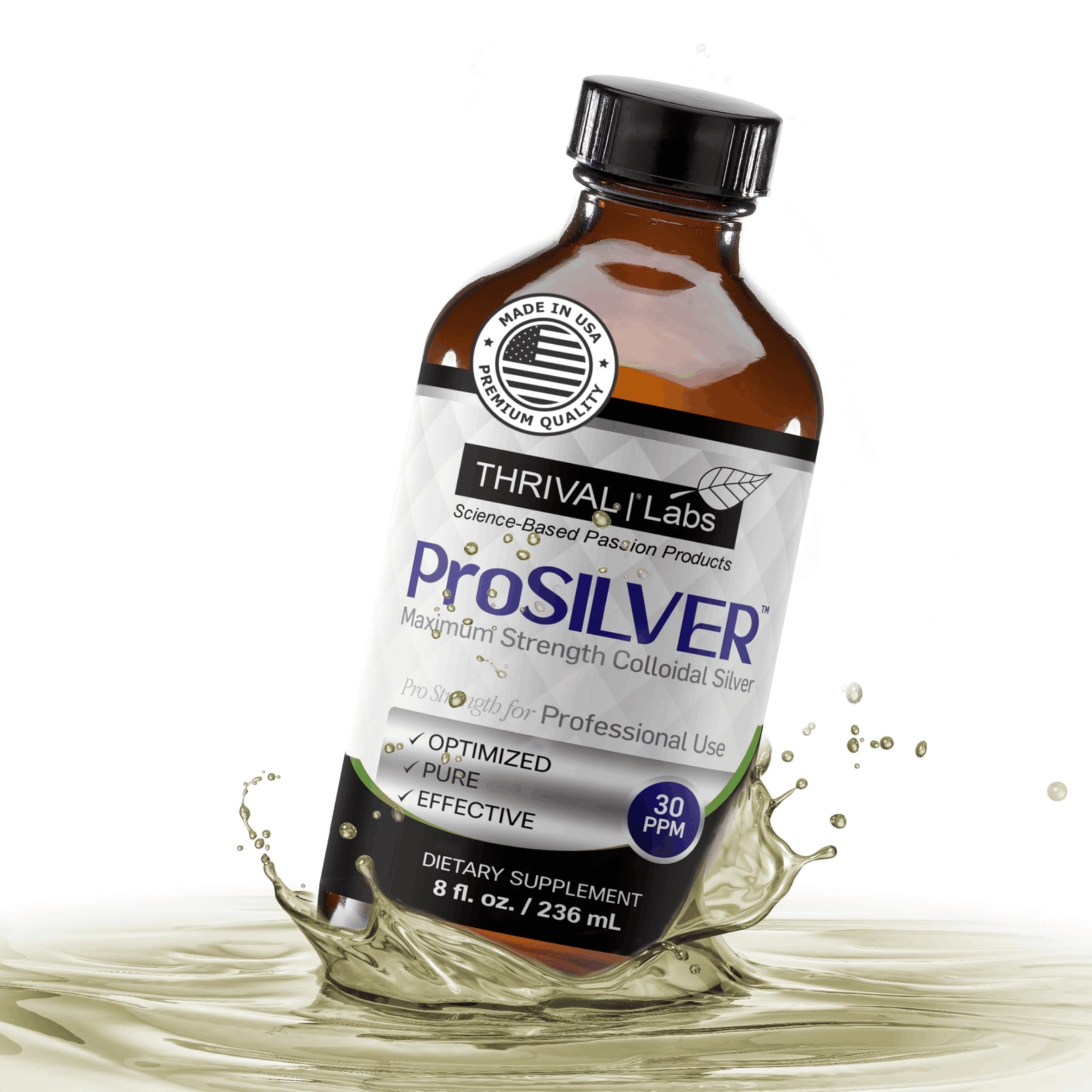 ProSILVER Black Label Pro-Strength Colloidal Silver for Immune Support ...