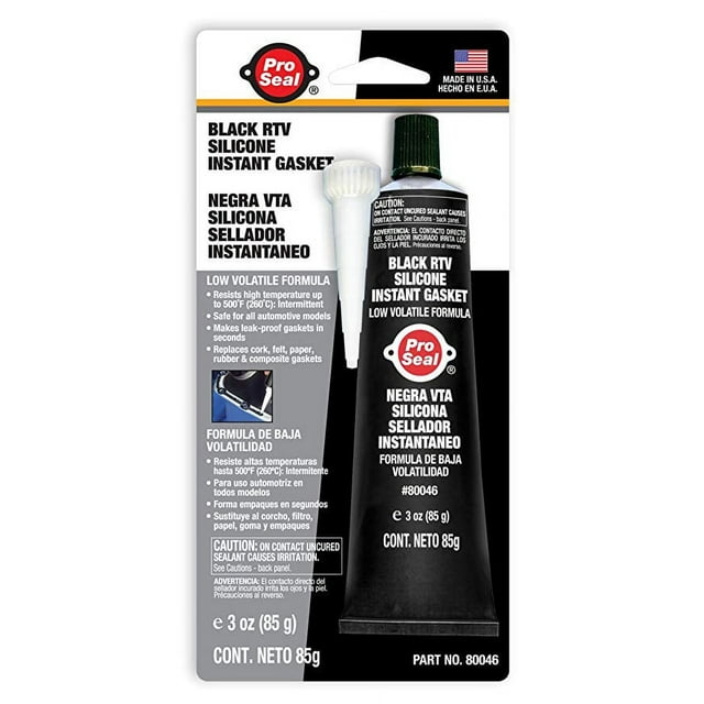 ProSeal Adhesive Black Rtv Silicone Instant Gasket 1 oz Low Volatile ...