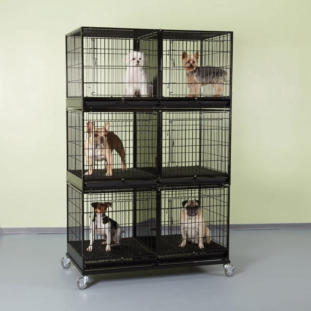 ProSelect Stackable 3-Tier Modular Cage Bank Kit with Divider for Small ...