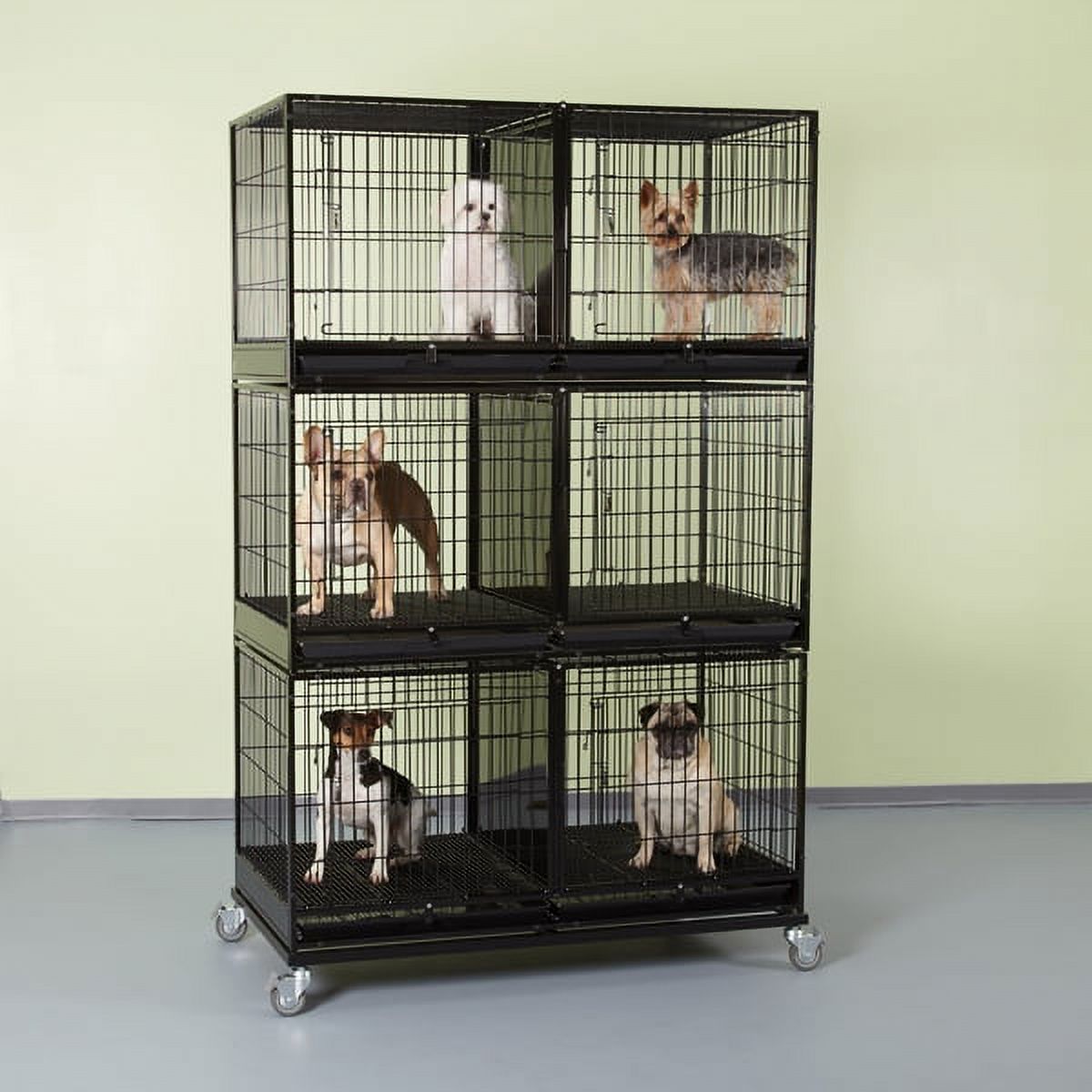 ProSelect Stackable 3-Tier Modular Cage Bank Kit with Divider for Small ...