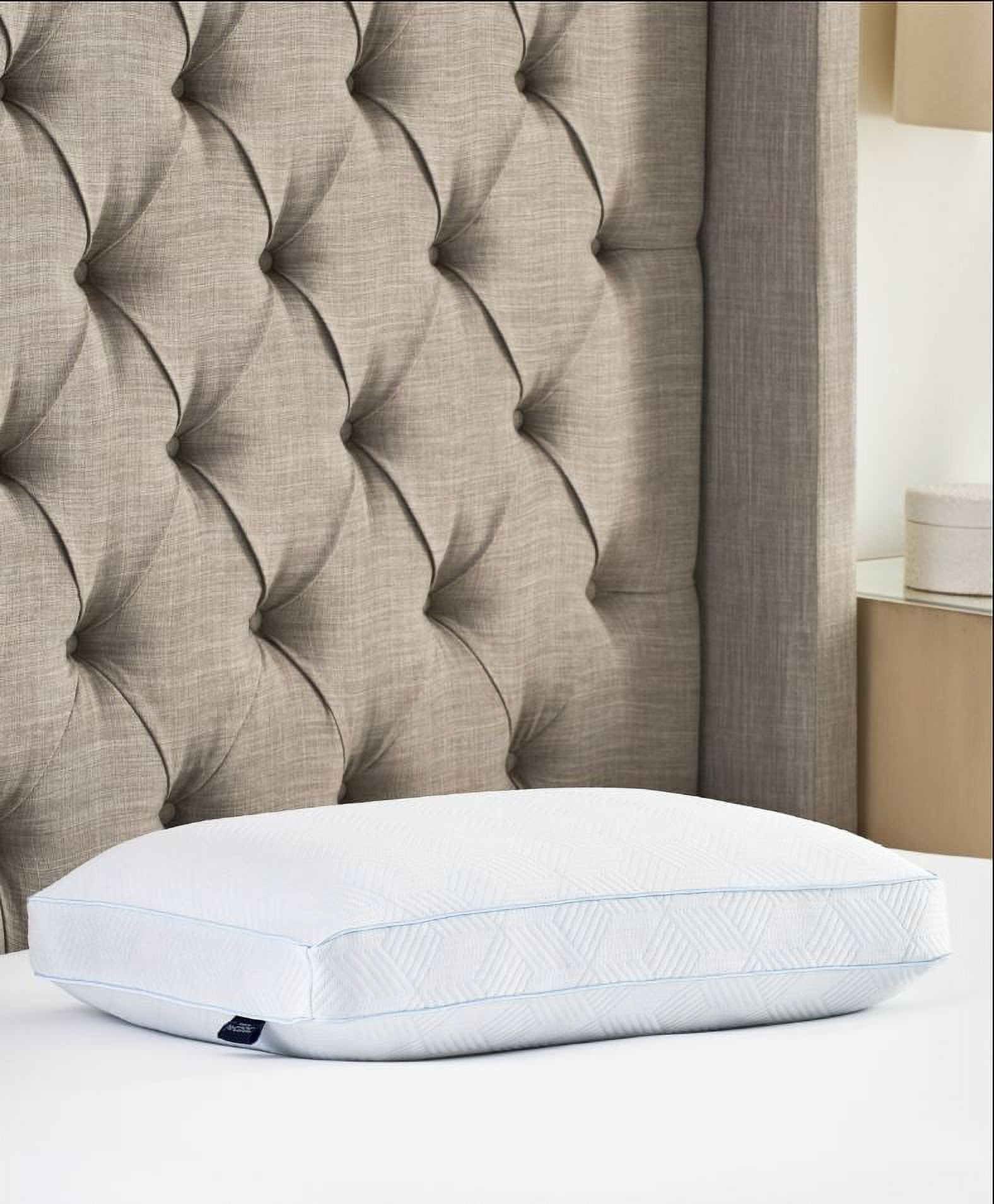 ProSleep White Gusseted Hi-Cool Memory Foam Pillow, US Oversized ...
