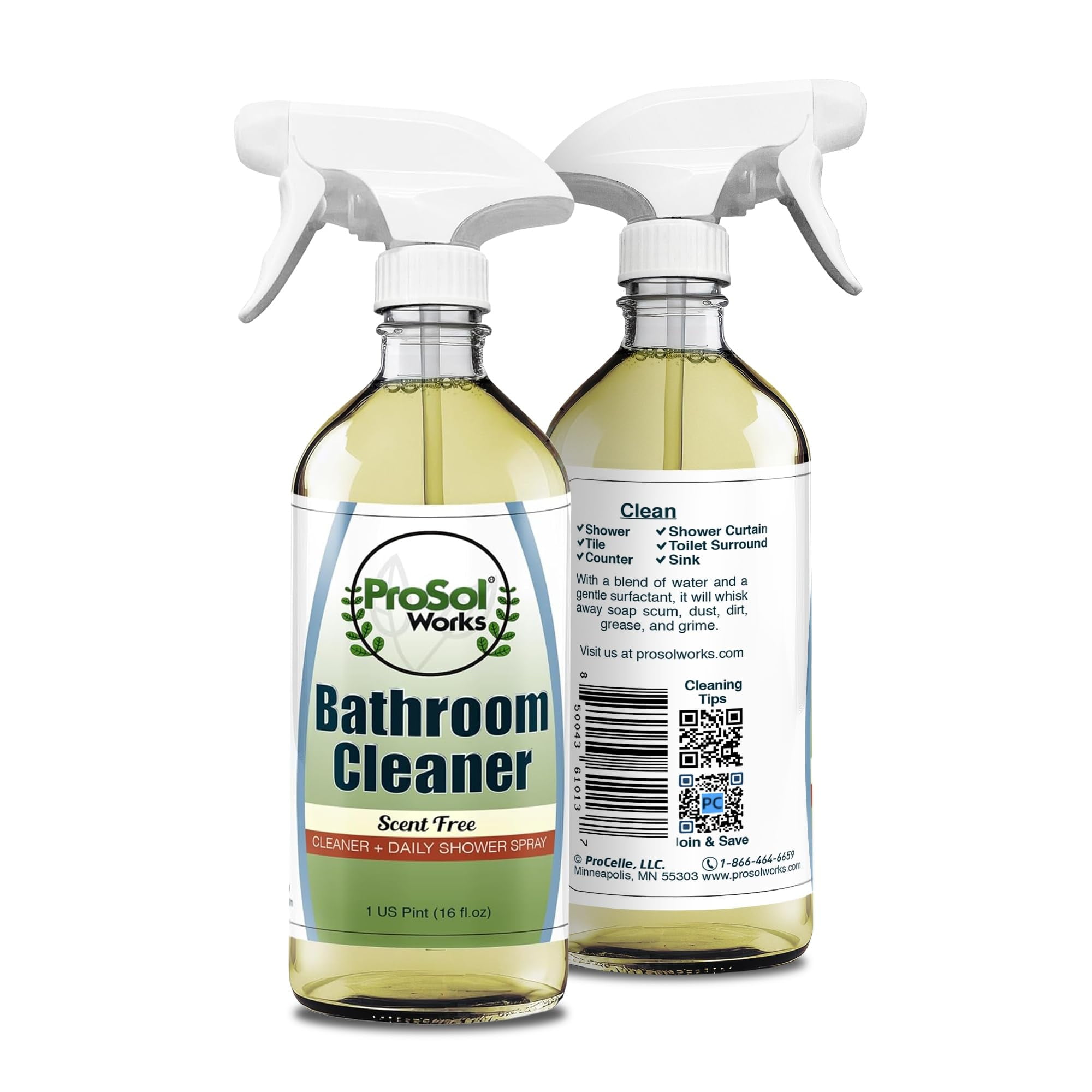 ProSol Works Bathroom Cleaner Spray, 16 oz – Daily Cleaning Spray for ...
