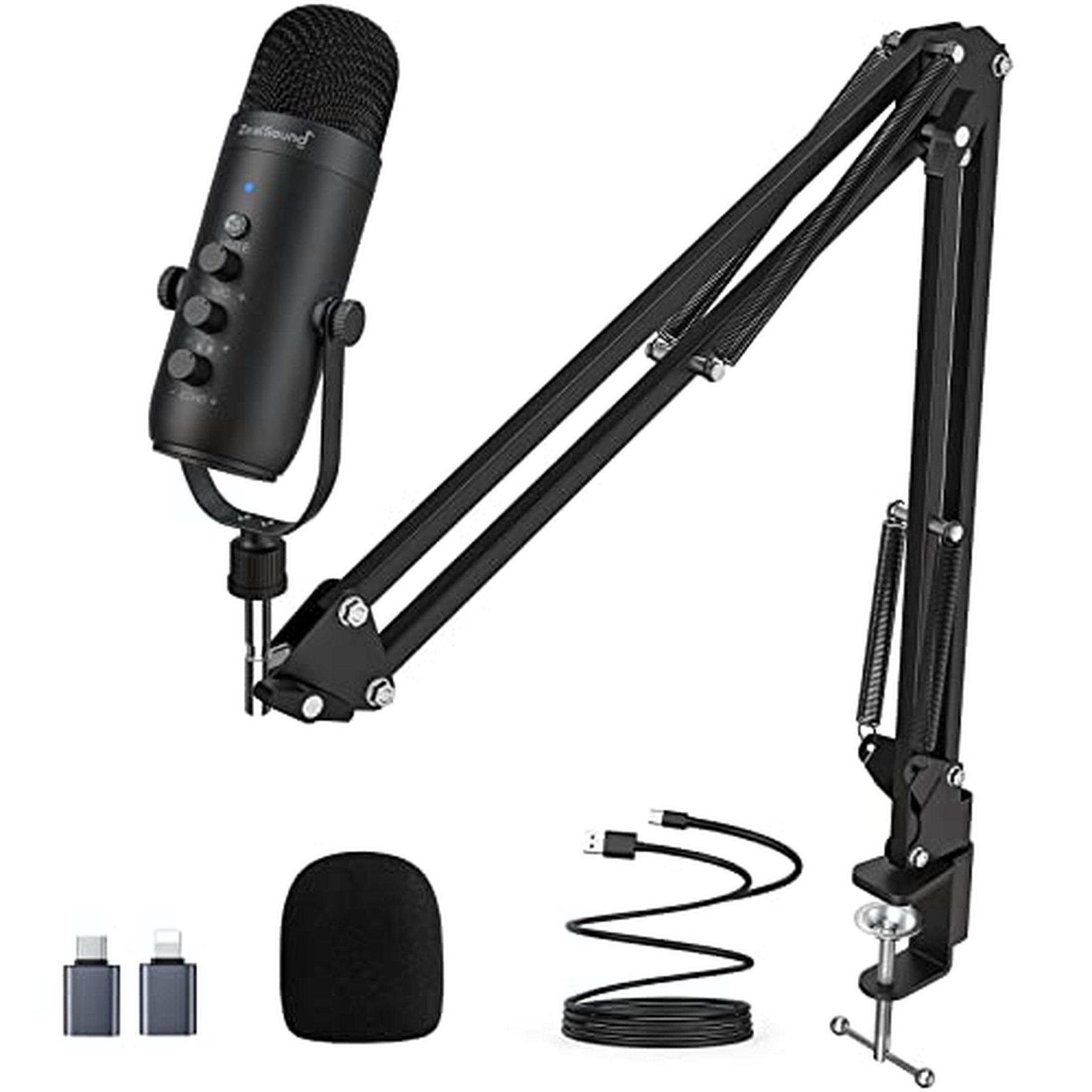 ProSound Gaming and Podcast Microphone Kit with Adjustable Boom Arm ...