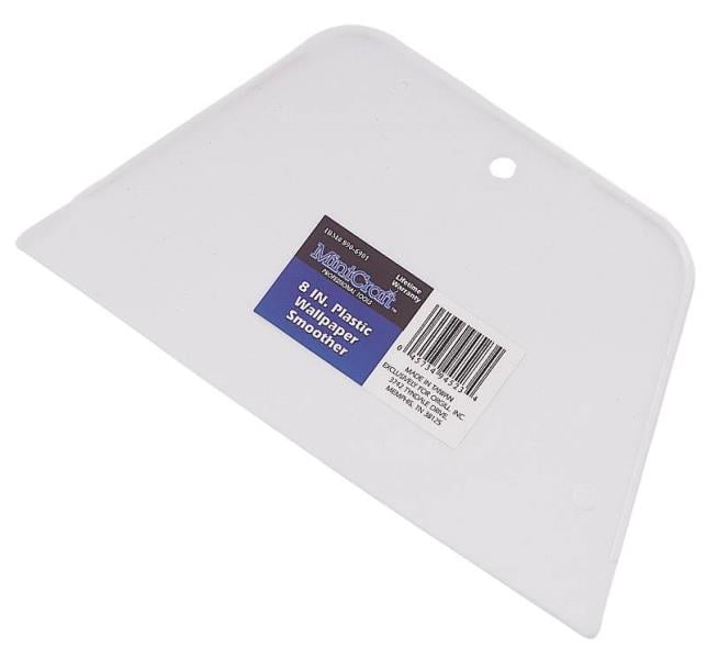 Pro-Source Plastic Wallpaper Smoother, 8 Inch, White, Tapered Edge ...